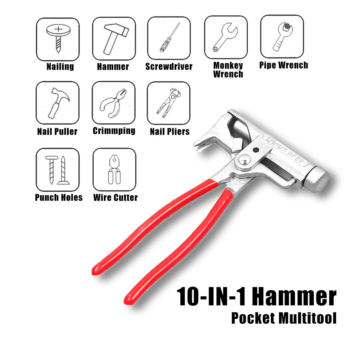 10 in 1 Non-slip Hammer Family Toolbox – Wholesalesend