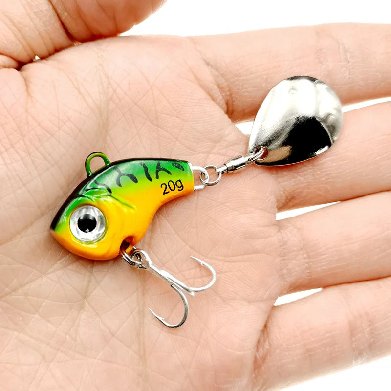 Rotating Metal Vibration Bait Spinner Spoon Fishing Lures – Wholesalesend