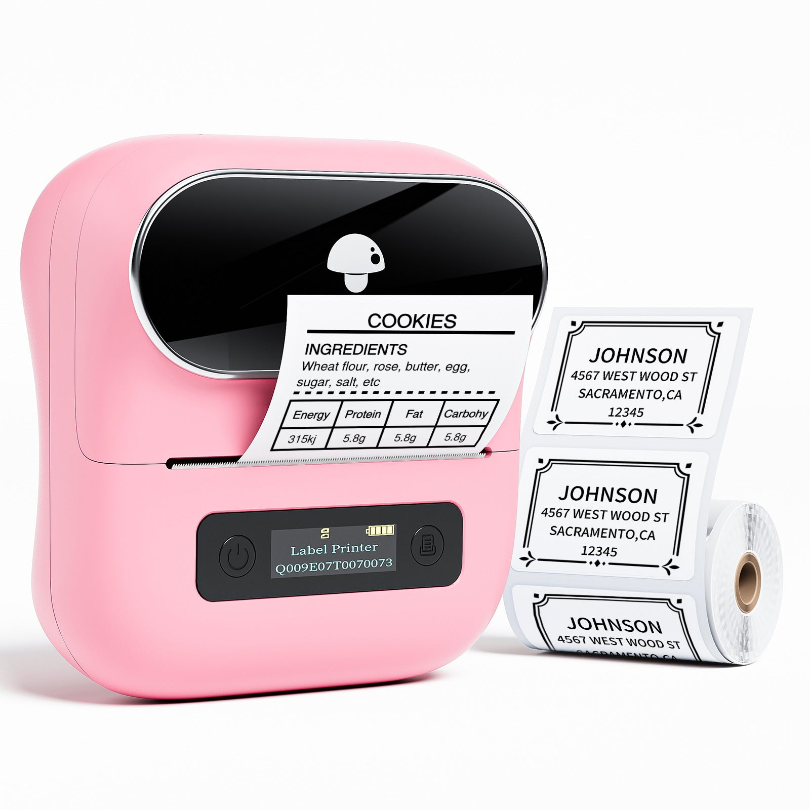 Commercial Barcode Printer Mini Sticker Bluetooth Thermal Label Printer ...