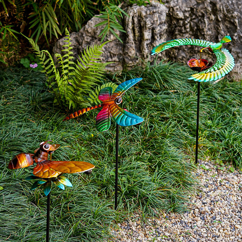 Outdoor Garden Bird Balancing Stakes Iron Decoration Scenery Courtyard ...