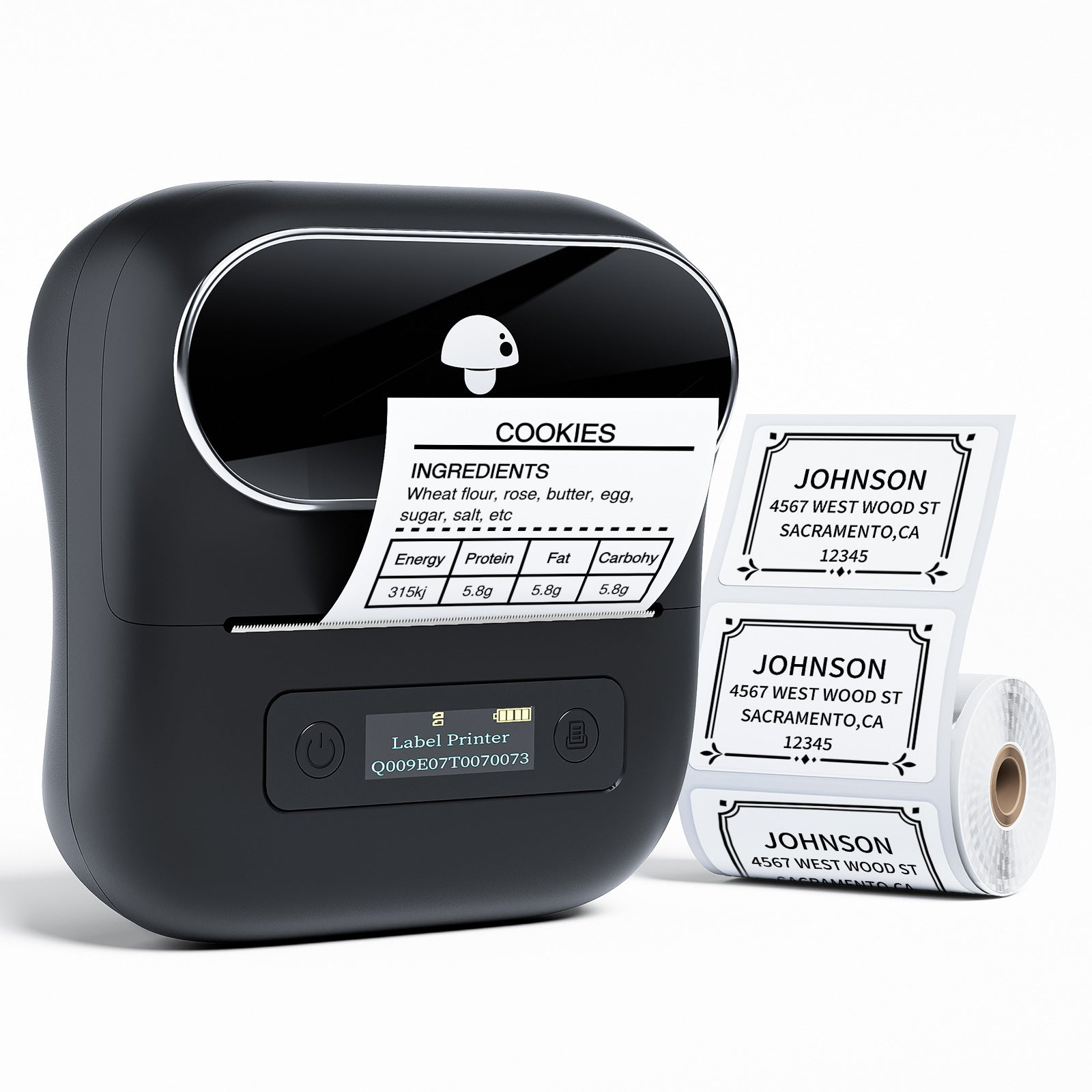 Commercial Barcode Printer Mini Sticker Bluetooth Thermal Label Printer ...